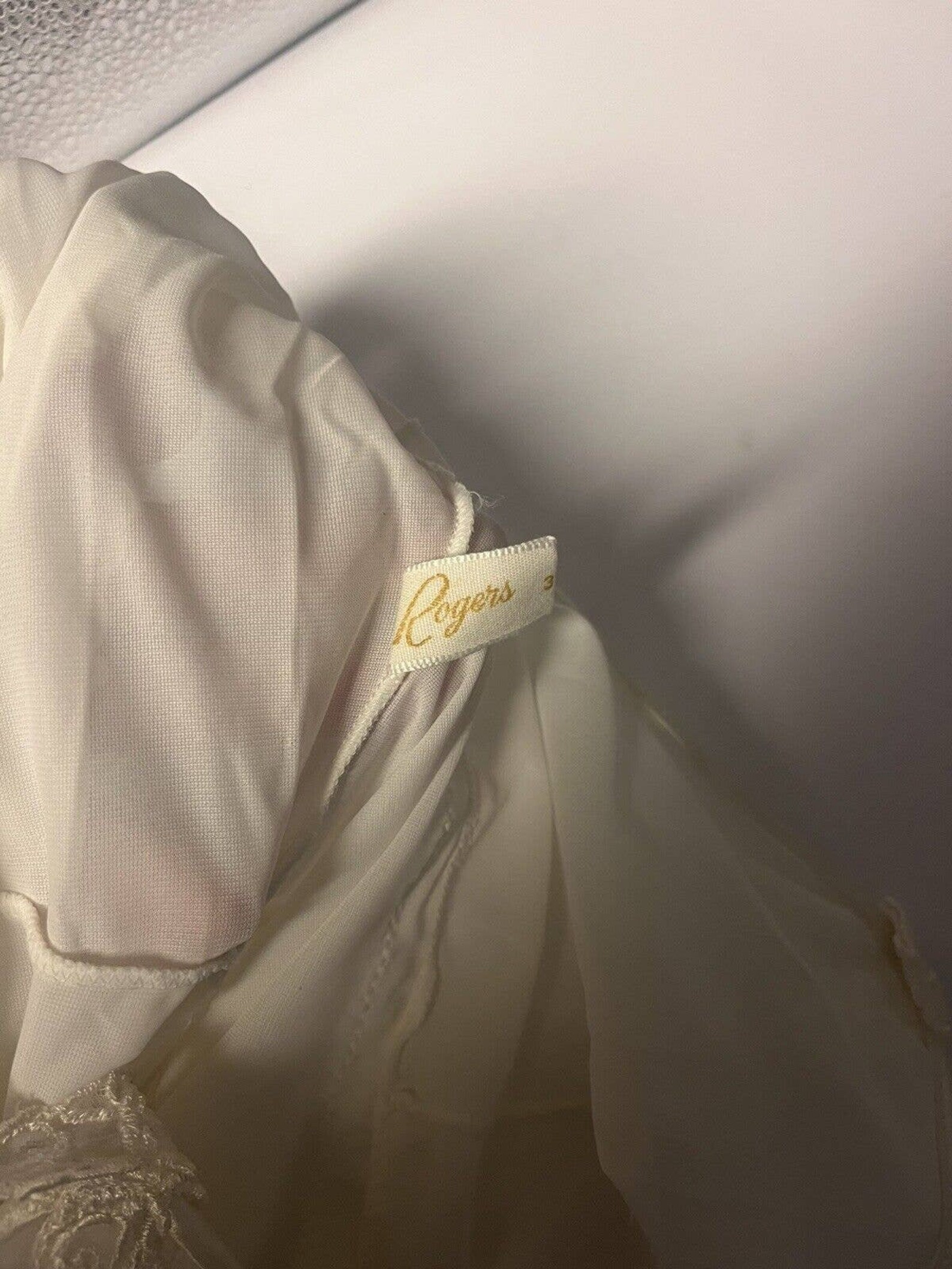 Rogers Vintage off White Sheer Negligee Lingerie Nightgown Dress Size ...