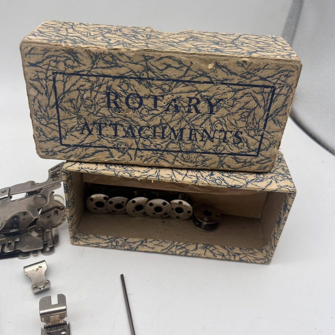 Greist Vintage Sewing Machine Rotary Attachments Ruffler Binder Hemmer ...