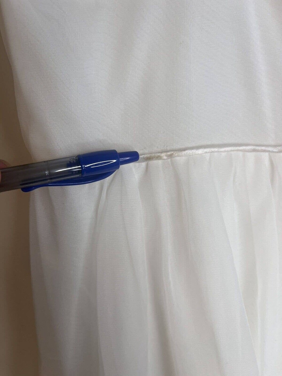 Rogers Vintage off White Sheer Negligee Lingerie Nightgown Dress Size ...