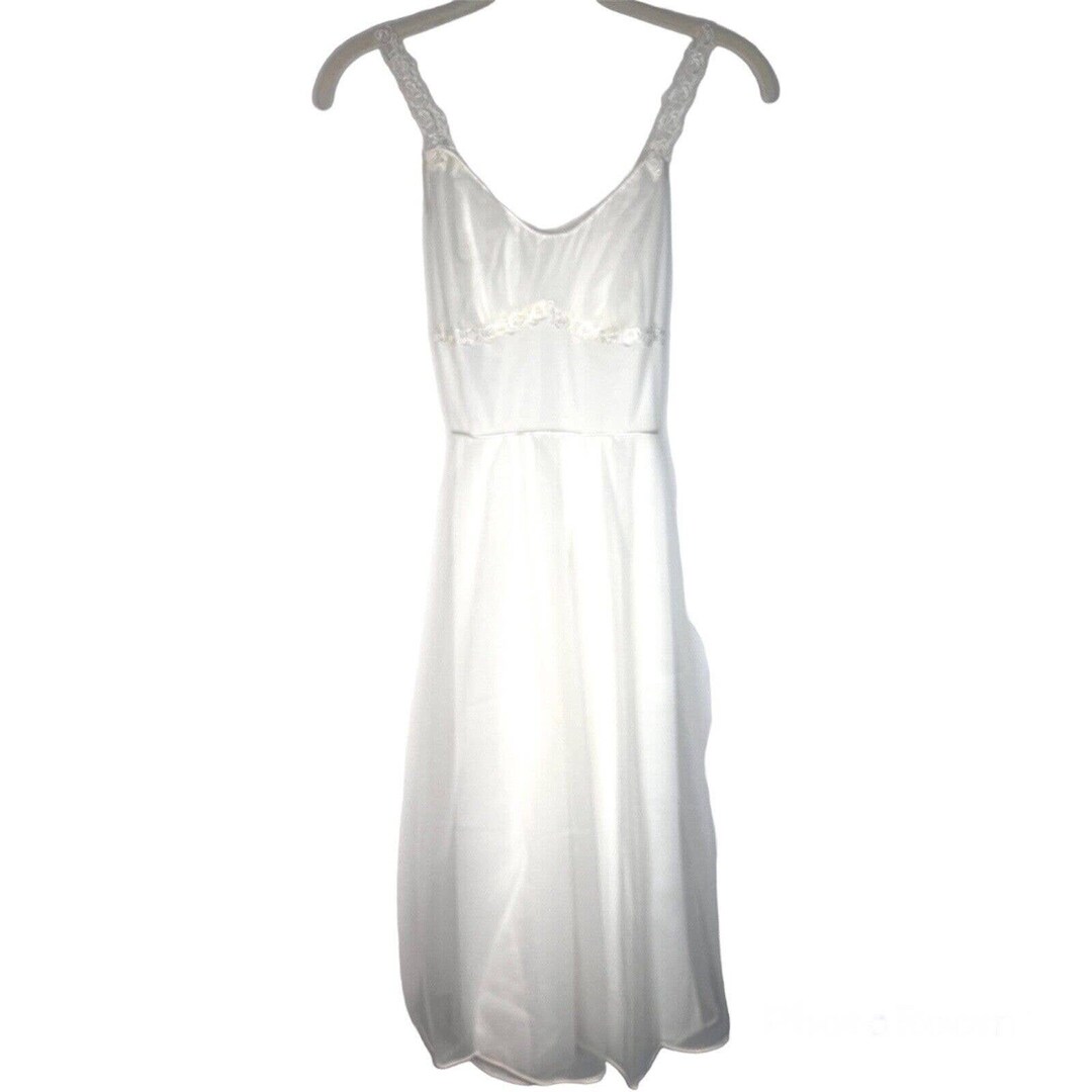 Rogers Vintage off White Sheer Negligee Lingerie Nightgown Dress Size ...