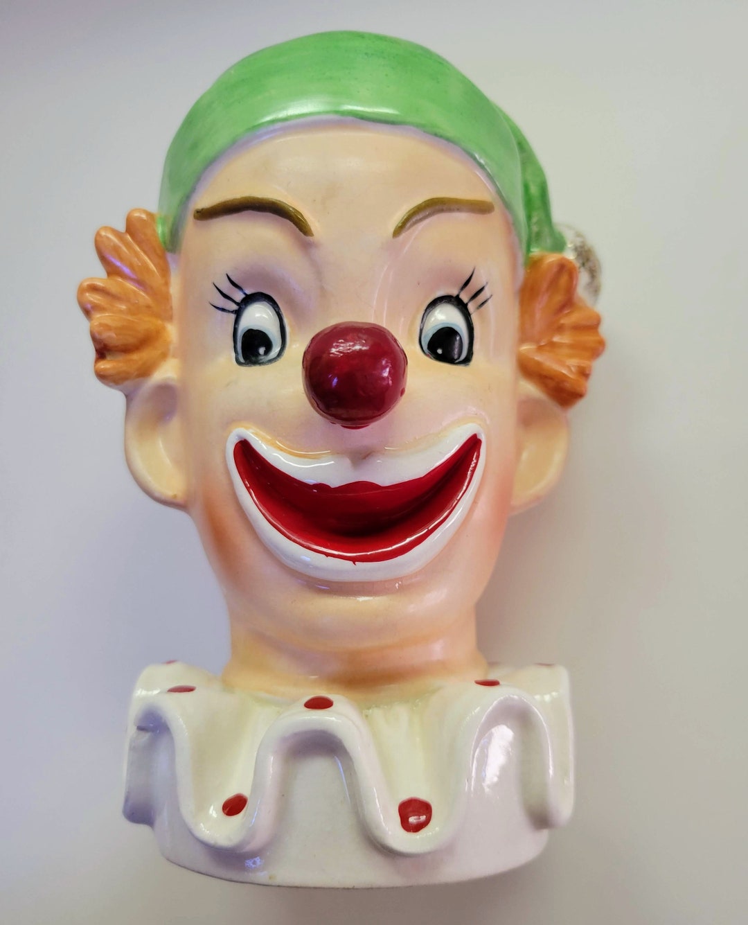 Vintage 1958 Clown Head Vase or Planter With a Red Nose and Big Grin - Etsy