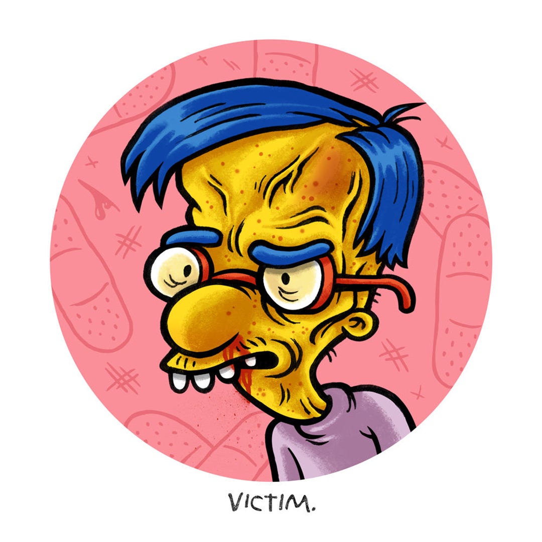 Milhouse "victim" Print - Etsy