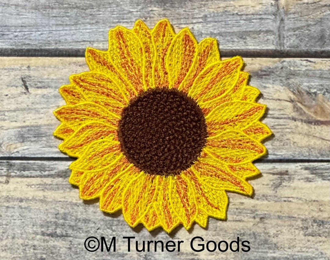 FSL Embroidered Sunflower Free Standing Lace - Etsy