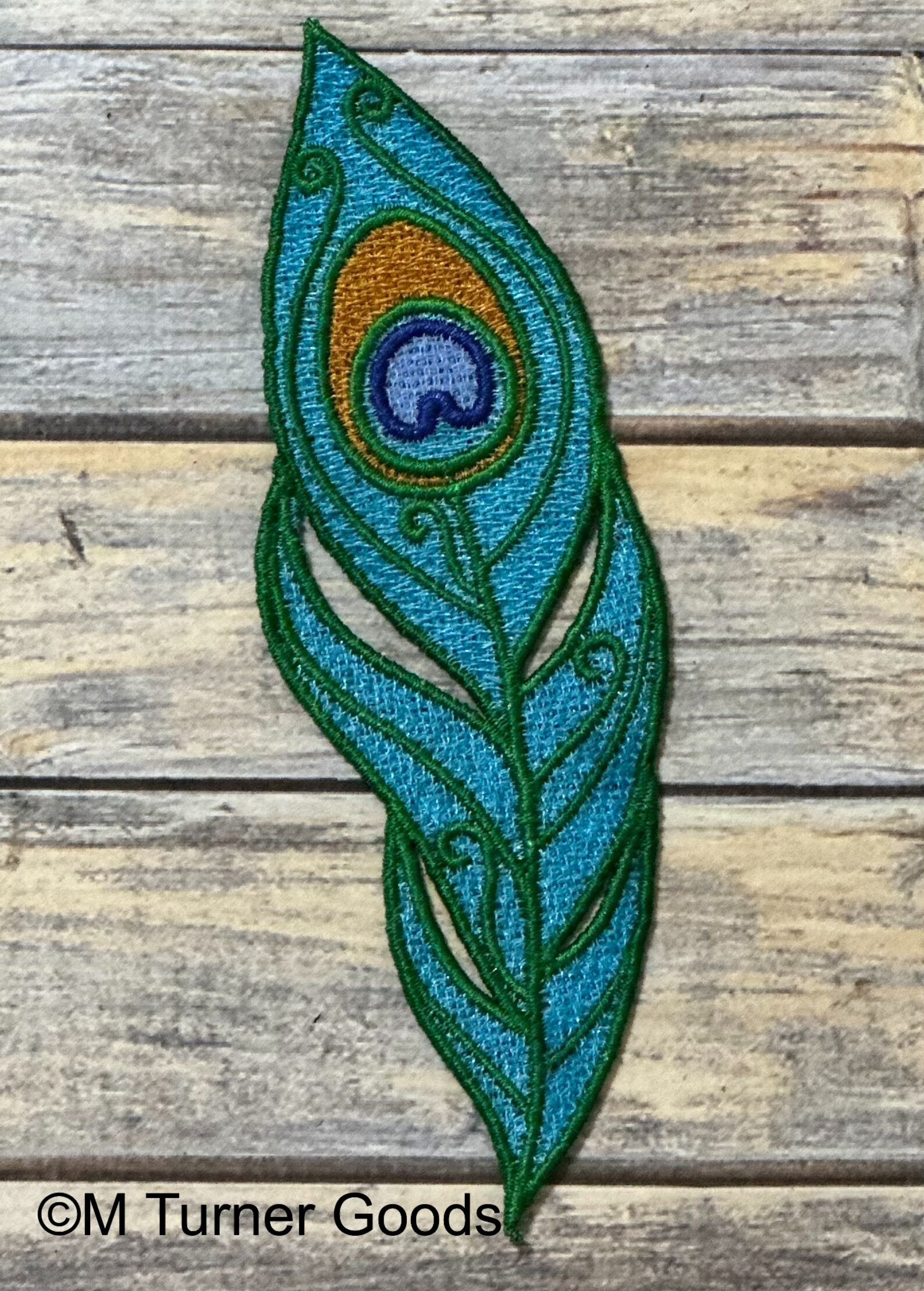 FSL Free Standing Lace Embroidered Peacock Feather Bookmark - Etsy
