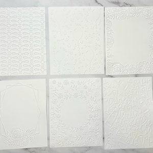 Embossed Mixed Pattern Cardstock Card Fronts, 6pk, Card Making, 3D ...