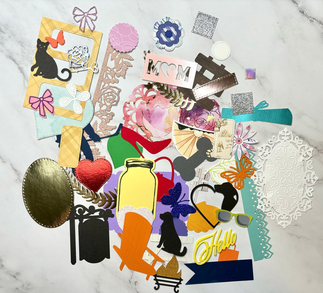 Die Cut Grab Bag, Mystery, Die Cut Ephemera , Surprise Bundle Mix of ...