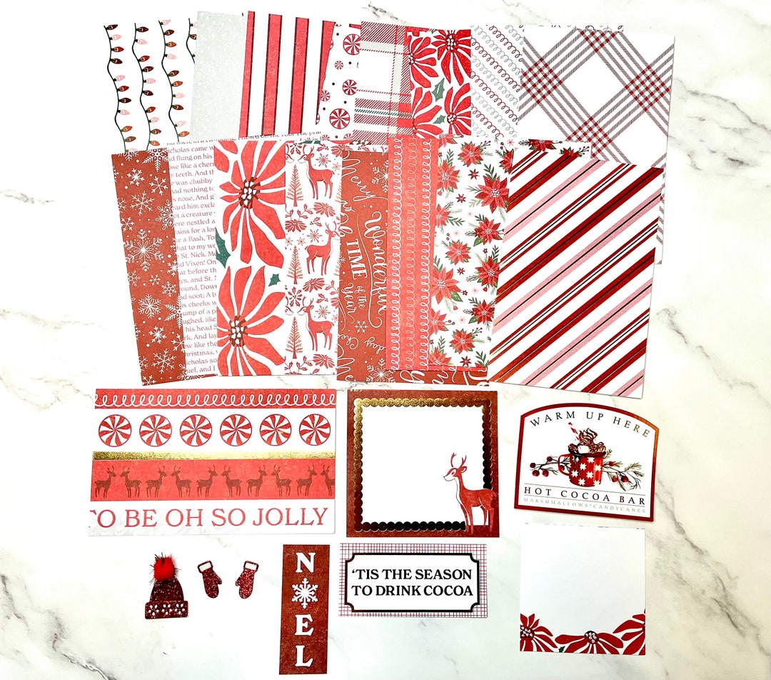 Christmas 25 Pc "peppermint Stripe" Paper Pack, Red, White Christmas ...
