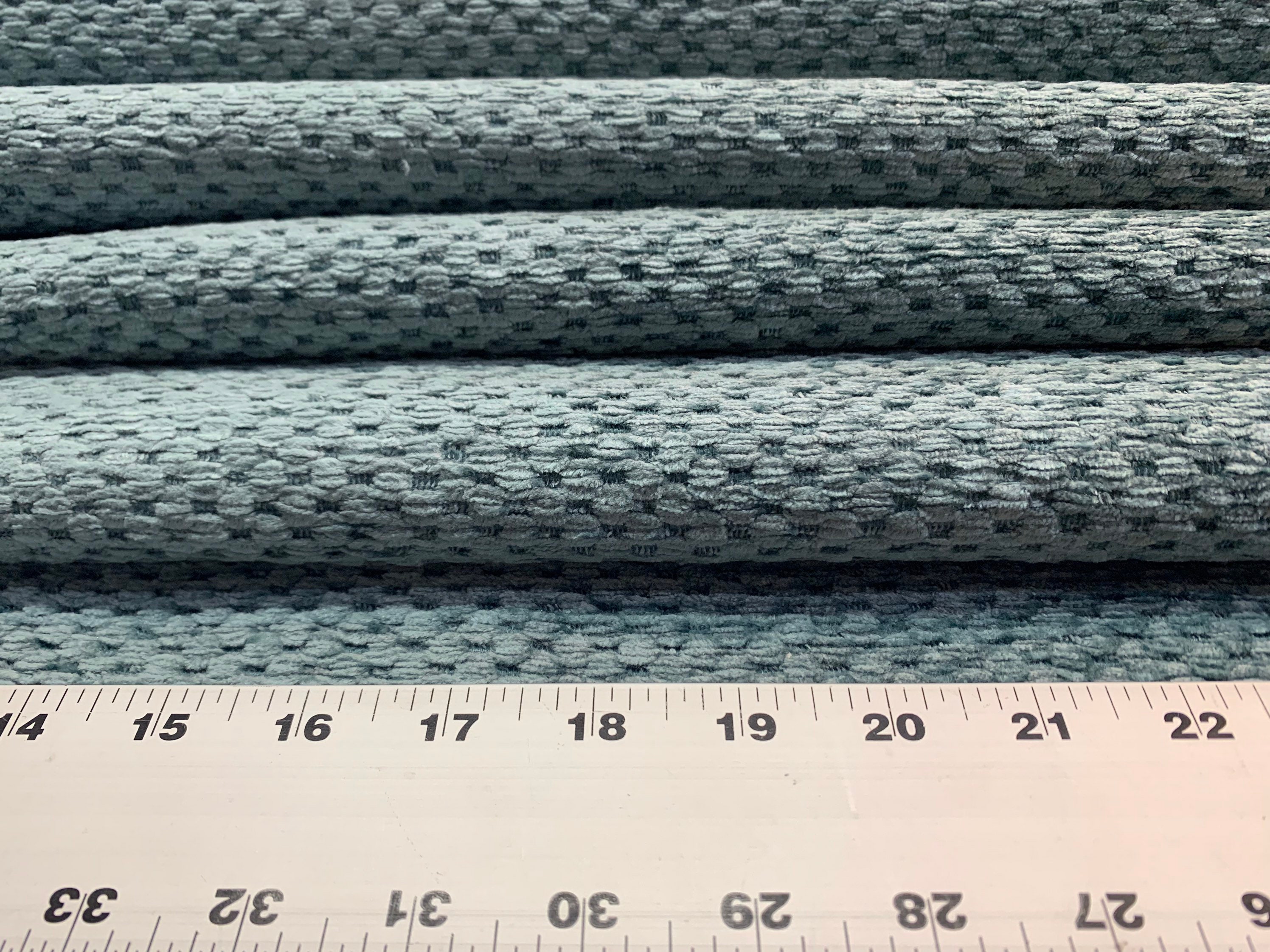 Checkered Teal Chenille Crypton Coated Upholstery Fabric by - Etsy