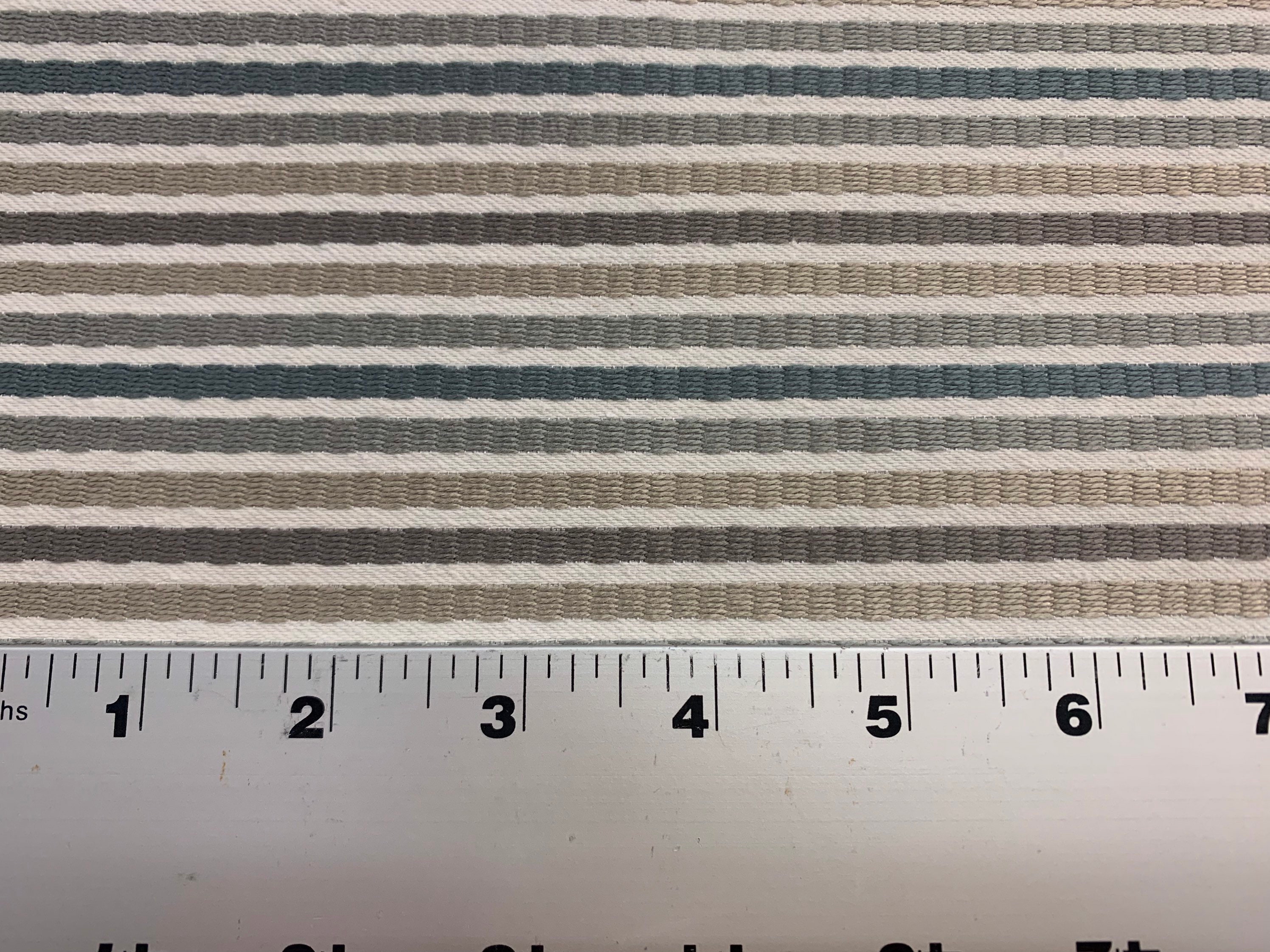 Earth & Sky Stripes Teal Crypton Coated Upholstery Fabric by - Etsy