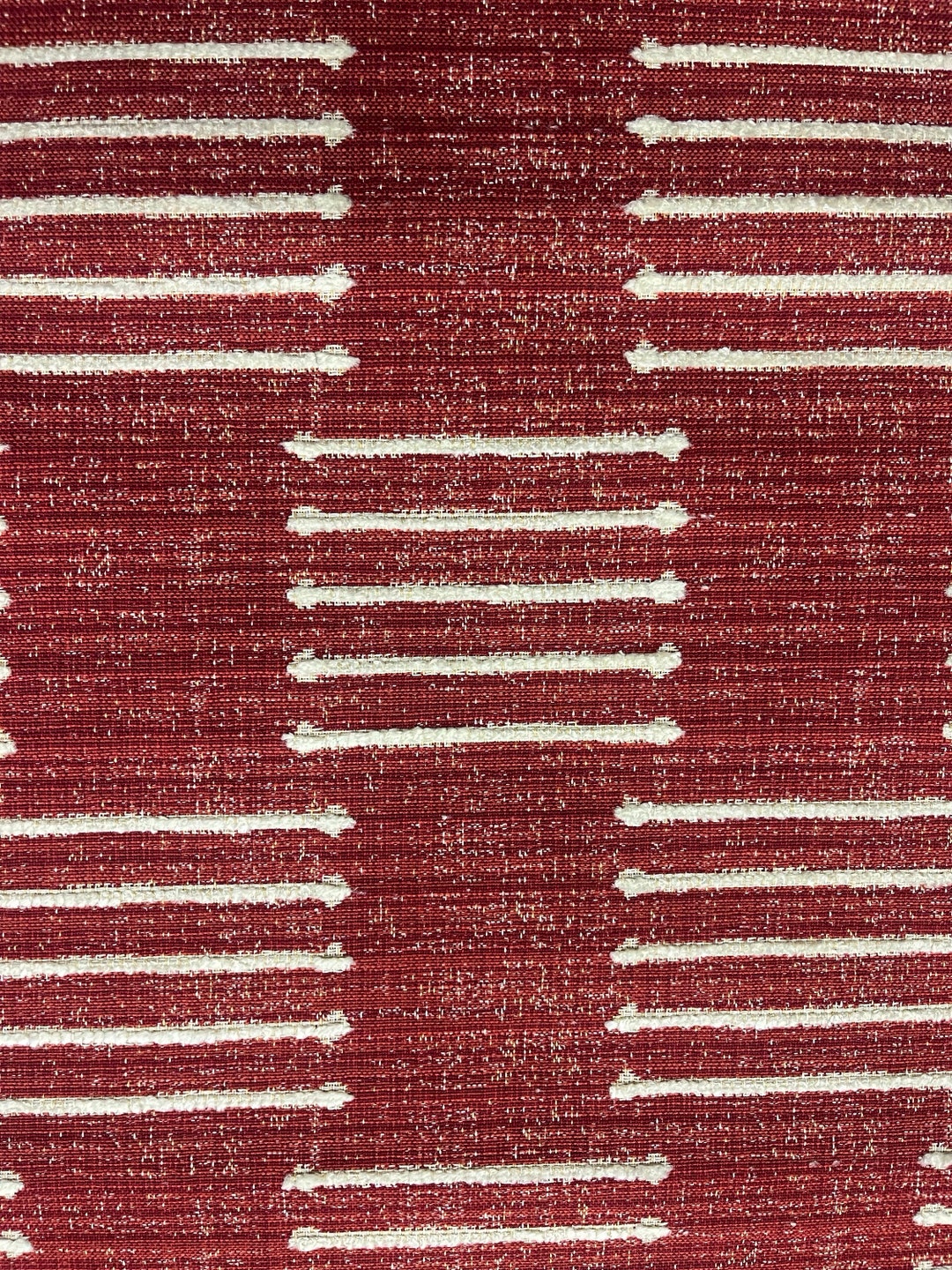 Village Red, off White Crypton Coated Upholstery Fabric by the Yard - Etsy