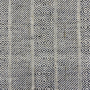 Sisal Navy Blue and Tan Jacquard Crypton Coated Upholstery Fabric by ...