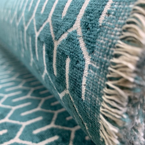 Seafoam Low Nap Velvet Crypton Coated Upholstery Fabric by the - Etsy