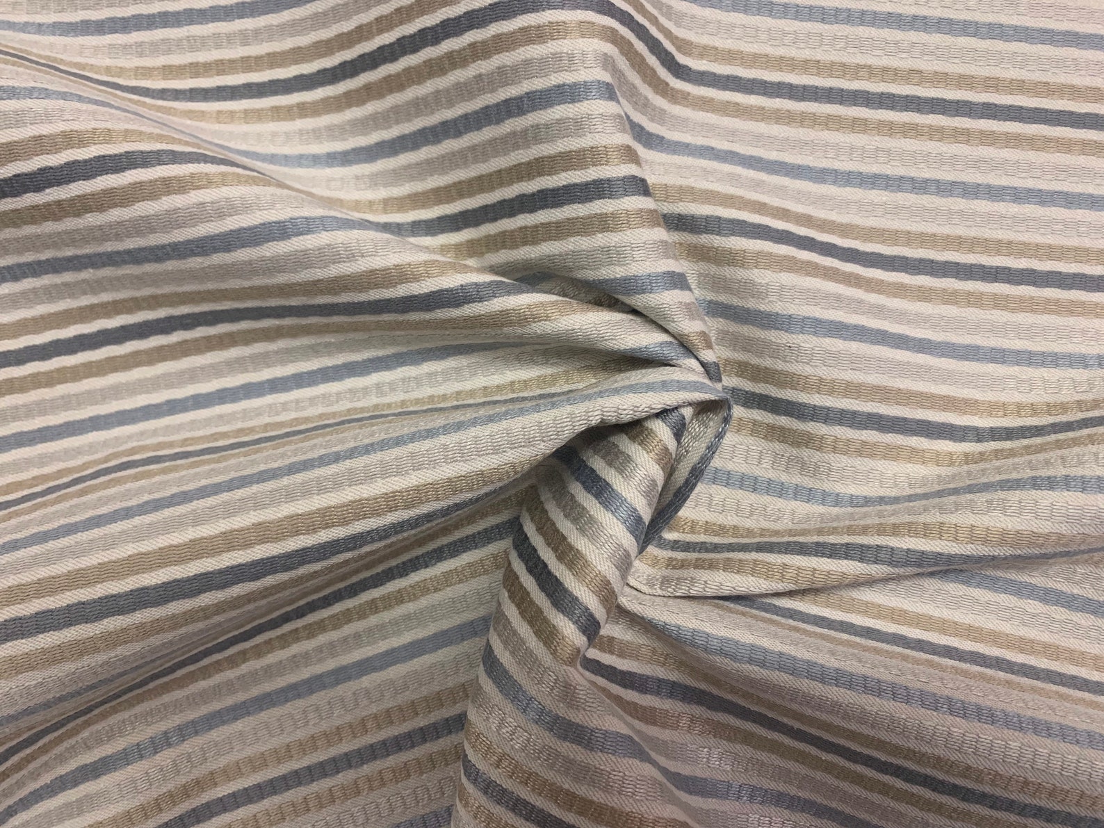 Earth & Sky Stripes Pale Blue Crypton Coated Upholstery Fabric - Etsy