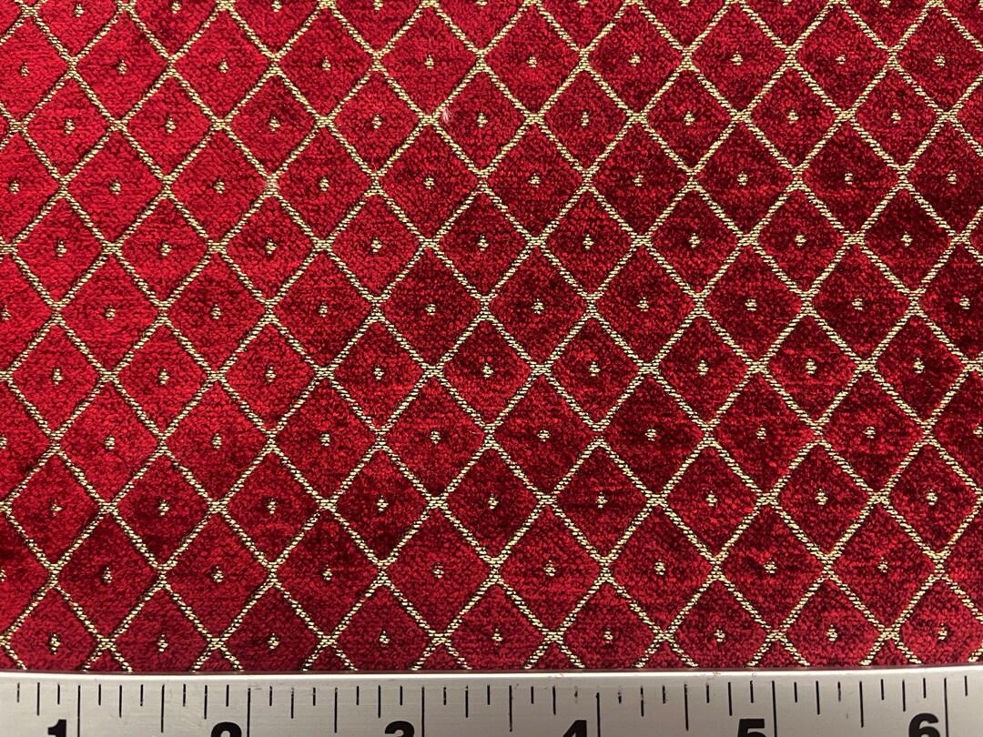 Ruby’s Diamond Chenille Crypton Coated Upholstery Fabric by the Yard - Etsy