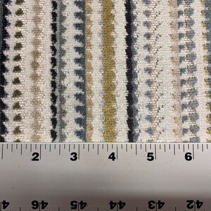 Contemporary Velvet Stripes Crypton Coated Upholstery Fabric by the ...