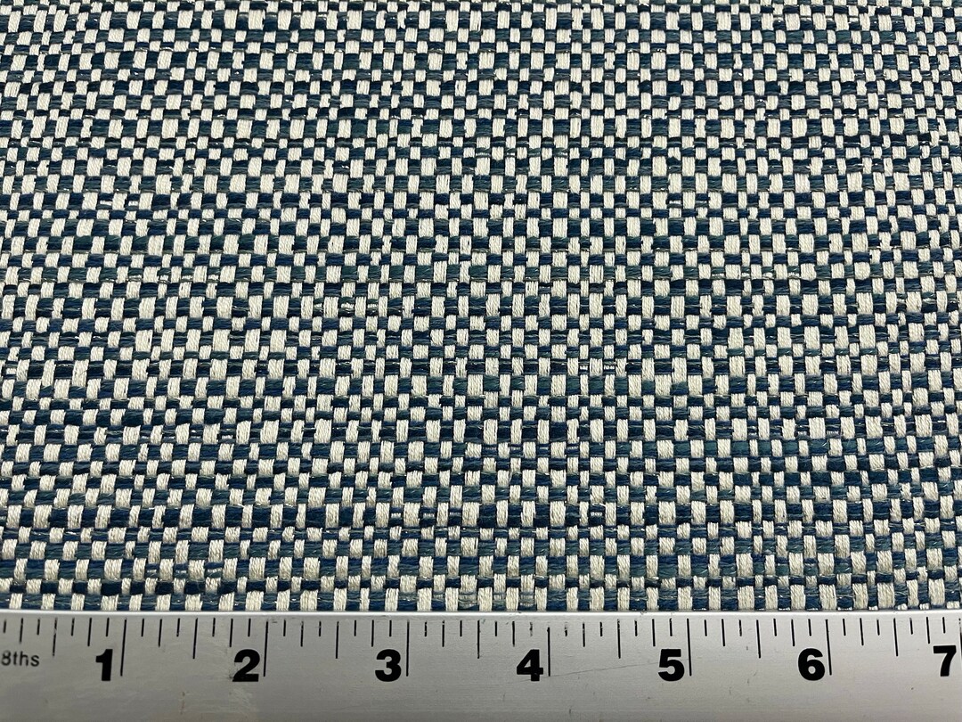 Safe Harbor Dark Blue With Hint of Silver Cross Hatch Weave Crypton ...