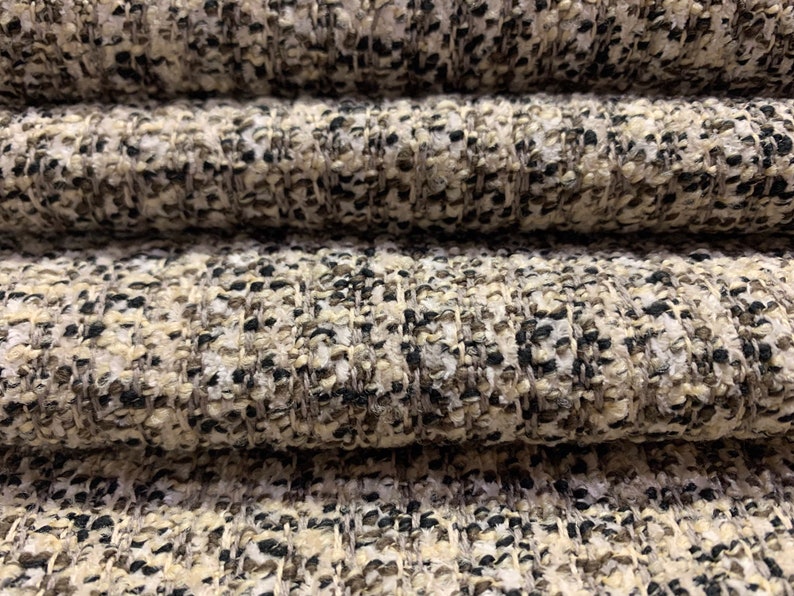 Chunky Salt and Pepper Tweed Chenille Crypton Coated - Etsy