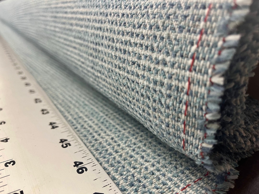Wessex Subtle Zig Zag Pattern Blue Woven Crypton Coated Upholstery ...