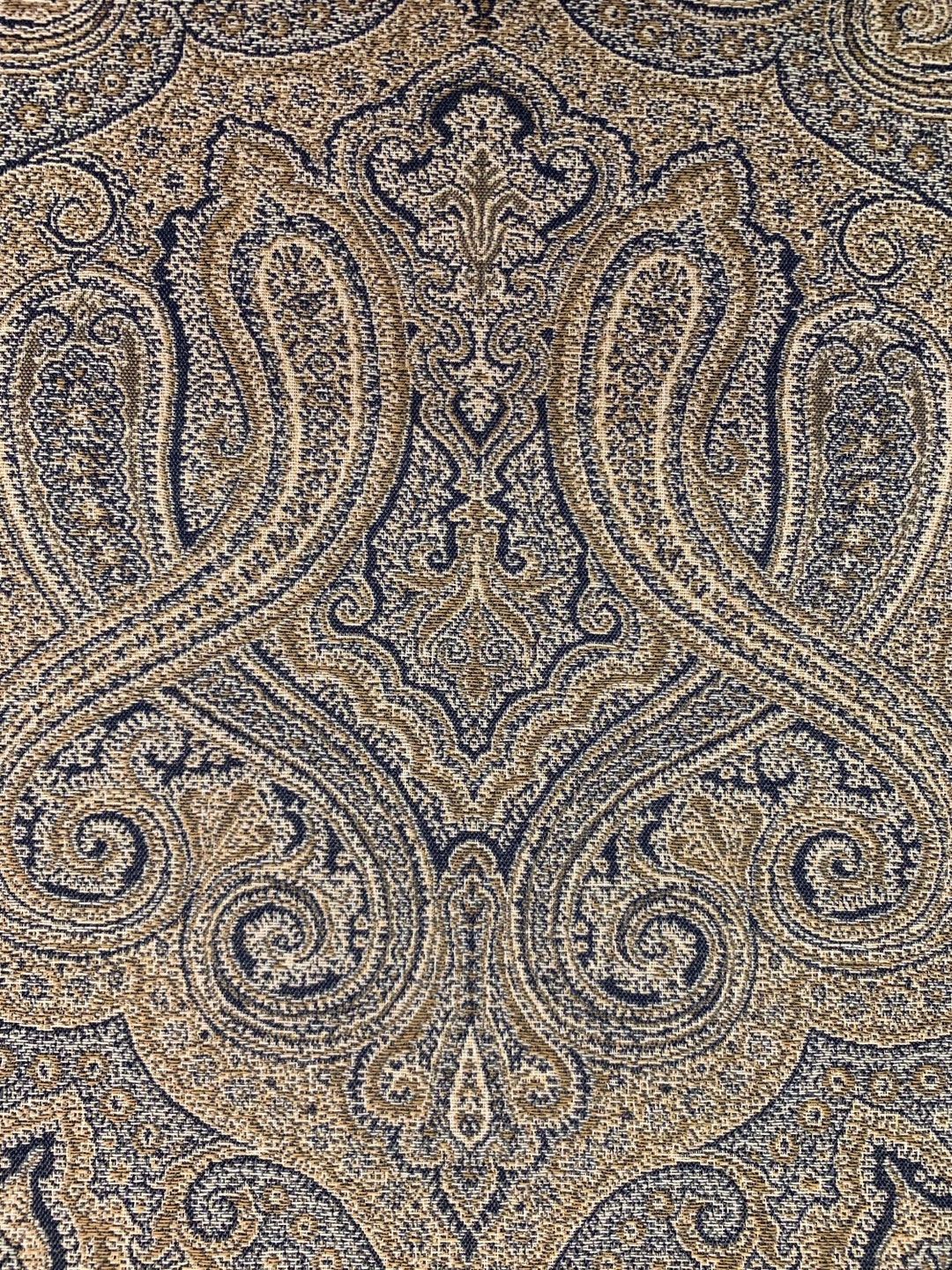 Swept Away Medallion/paisley Pattern Woven Blue, Gold, off White ...