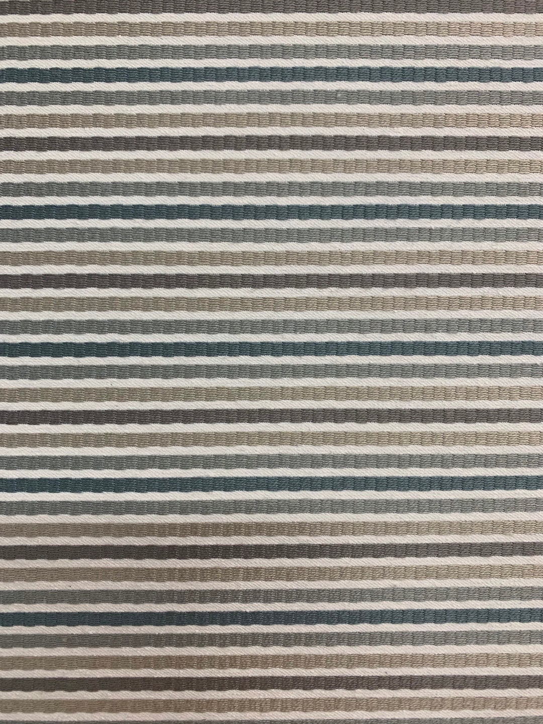 Earth & Sky Stripes Teal Crypton Coated Upholstery Fabric by the Yard ...