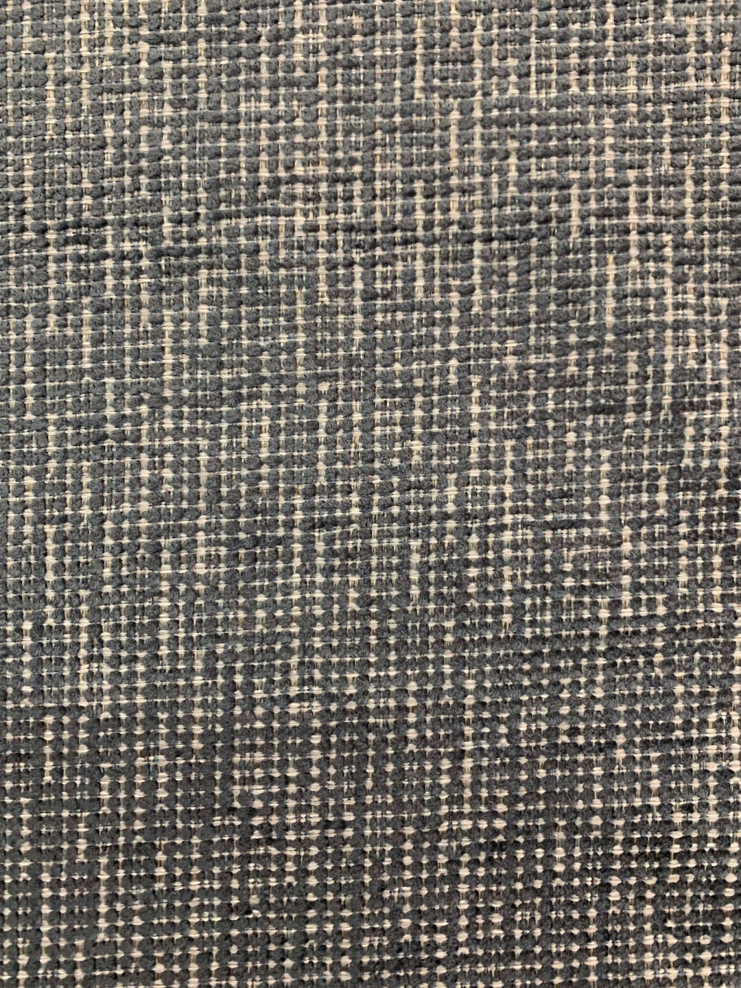 Winston Medium Blue and Gray Slub Chenille Crypton Coated Upholstery ...