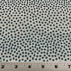 Dotty Columbia Teal Green and White Chenille Crypton Coated Upholstery ...