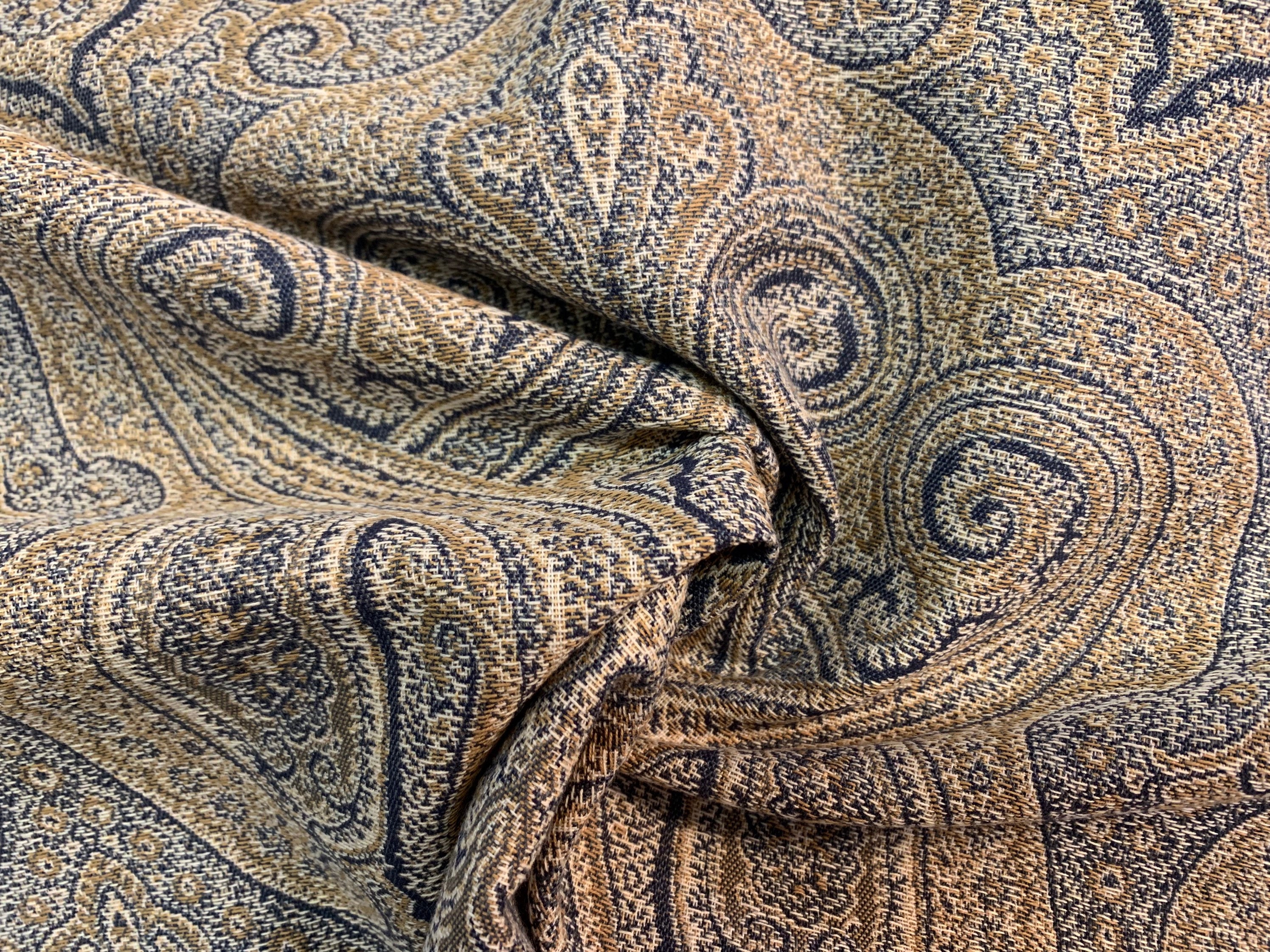 Swept Away Medallion/paisley Pattern Woven Blue, Gold, off White ...