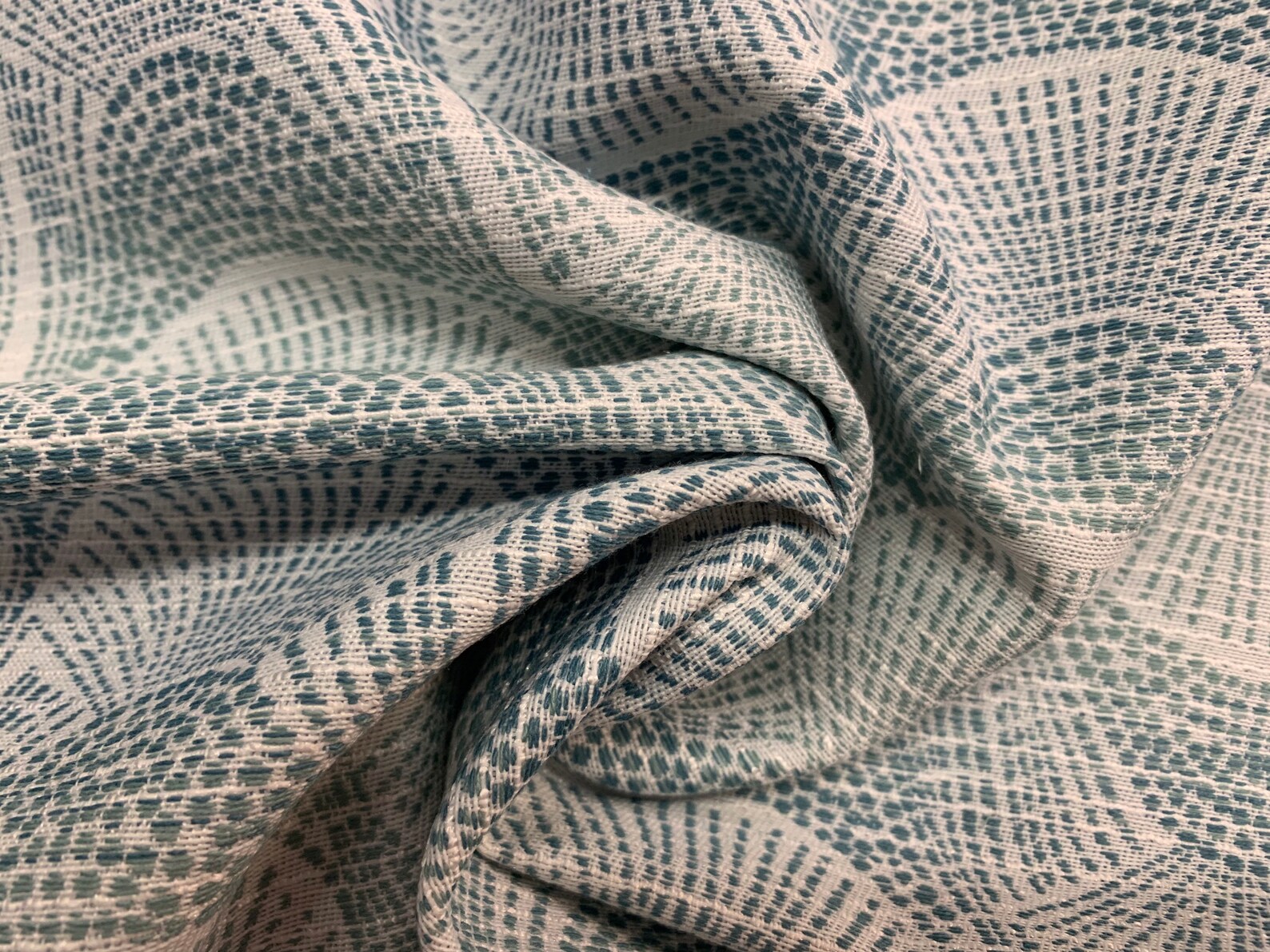 Shades of Blue/green Shell Pattern Woven Crypton Coated - Etsy