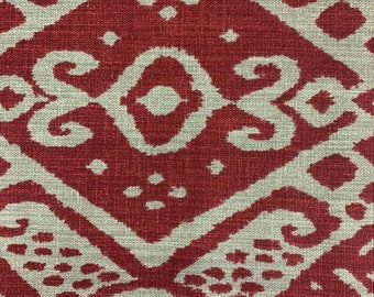 Red Ikat Fabric | Etsy