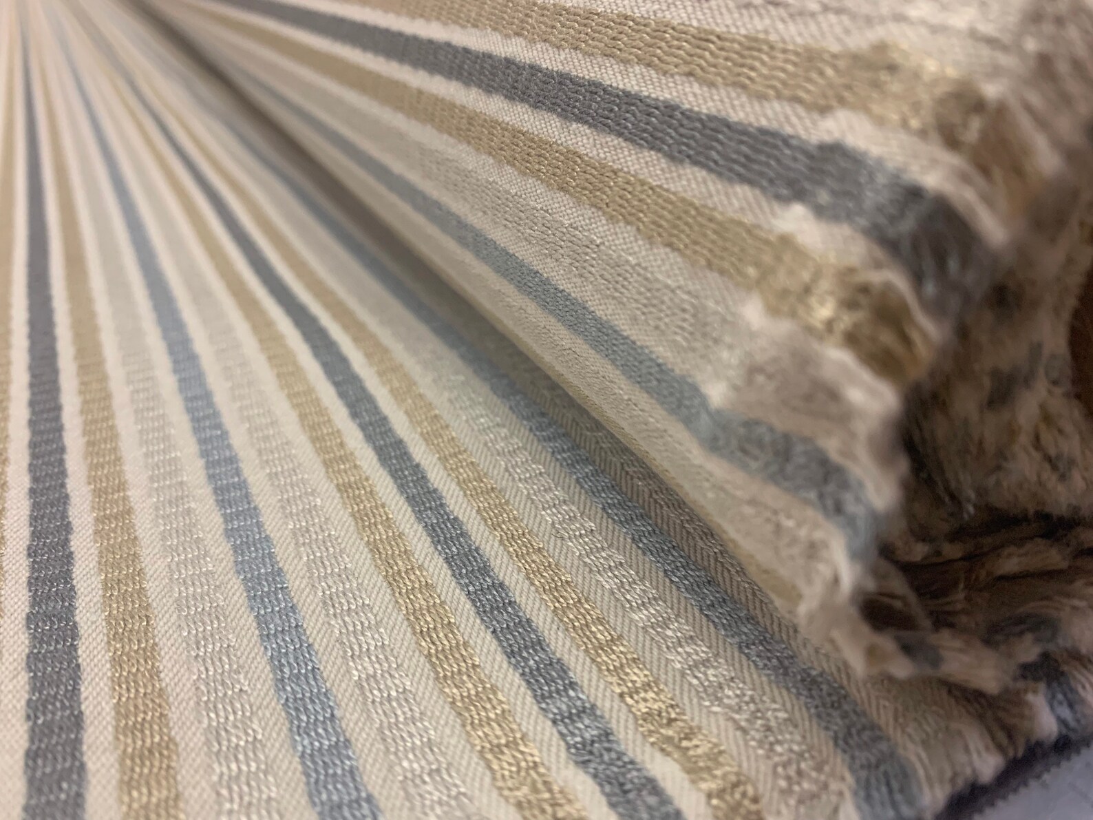 Earth & Sky Stripes Pale Blue Crypton Coated Upholstery Fabric - Etsy