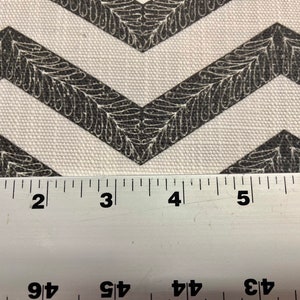 Vector Chevron Black & off White Printed Upholstery Fabric by the Yard ...