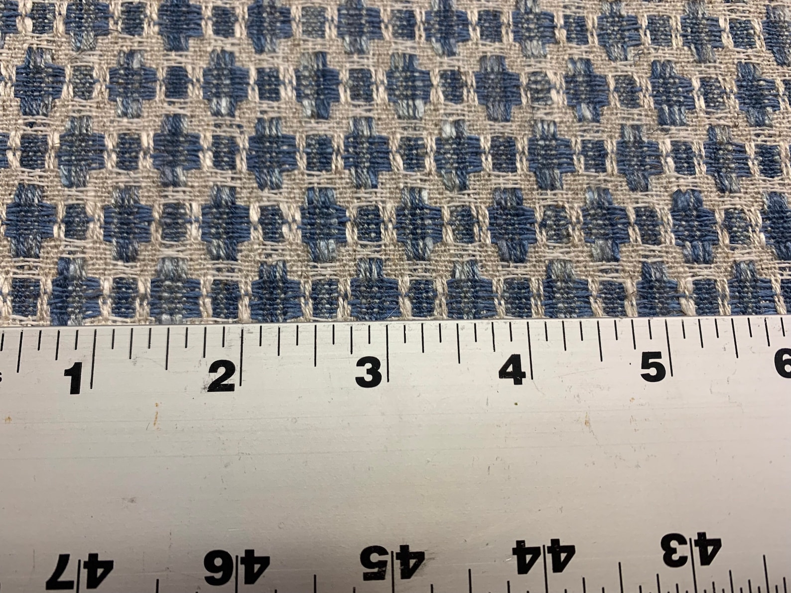 Modified Squares Light Blue, off White, Gray Woven Crypton Coated ...