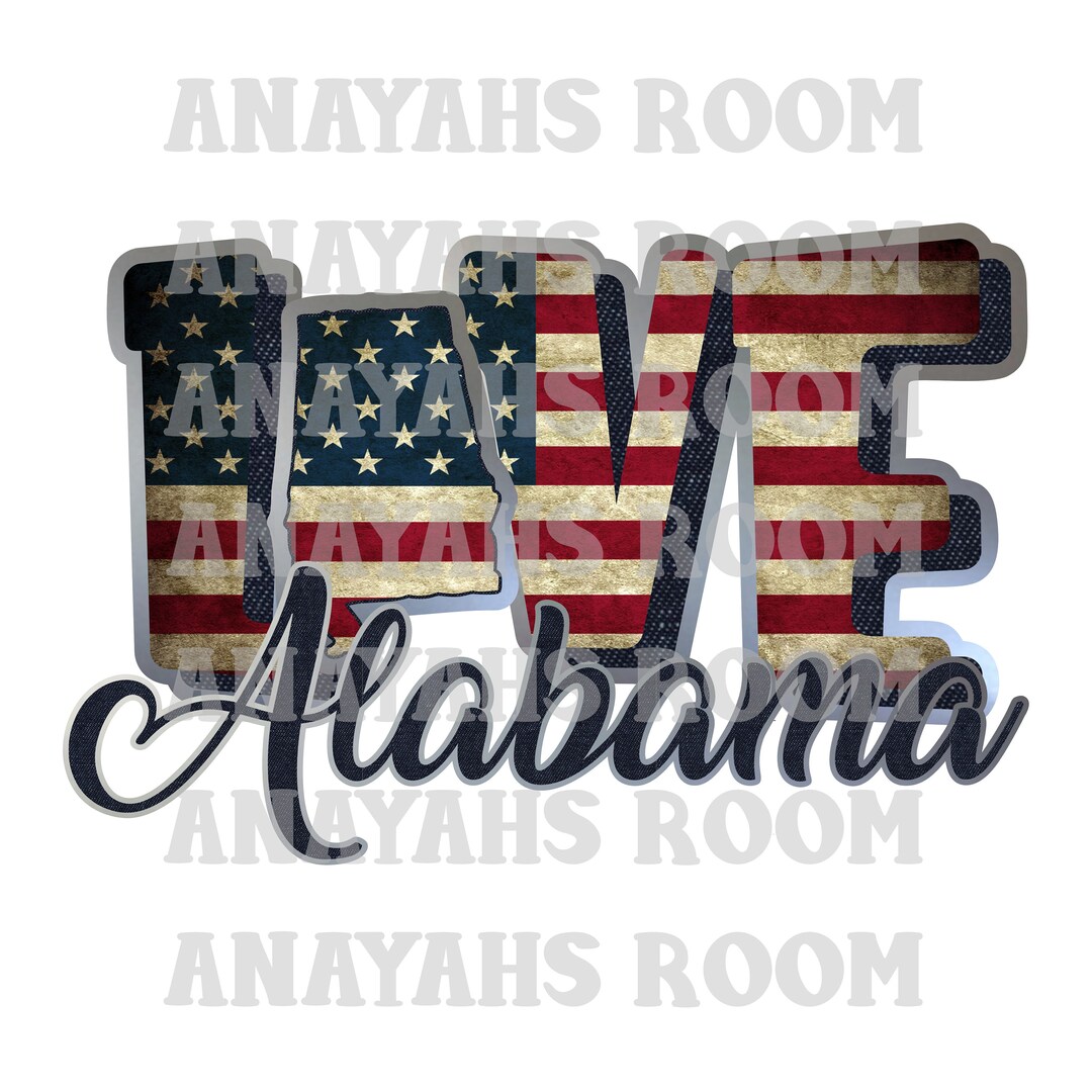 Alabama State Map With Flag Digital Jpeg and PNG Files Suitable for ...