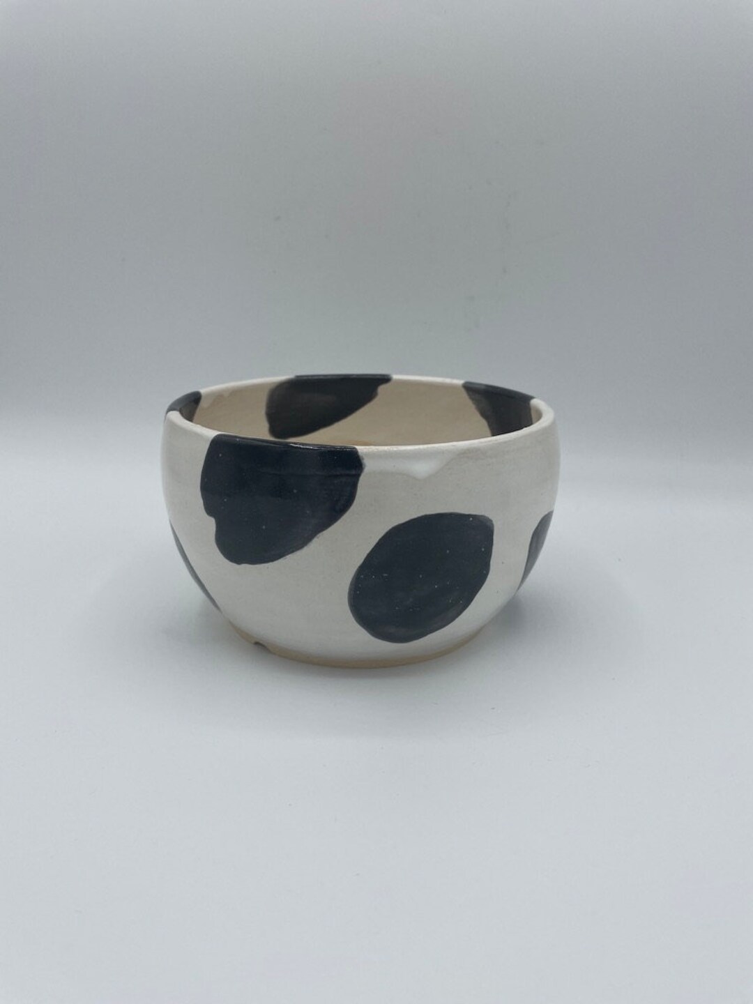 Handmade Black and White Cow Planter - Small Round - Etsy