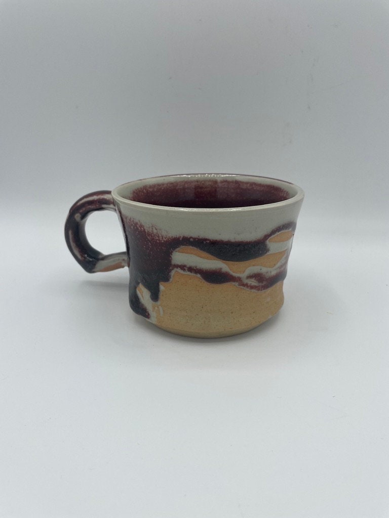 Handmade Red Glaze Light Clay Mug - Etsy