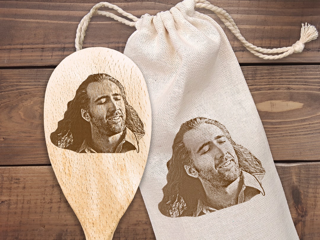 Nicolas Cage Face on Wooden Spoon Nic Cage on Things Nicolas Cage Funny ...