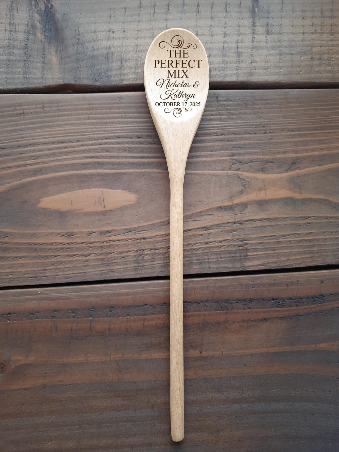 The Perfect Mix Spoon Mr and Mrs Wedding Spoon Custom Engraved Name ...