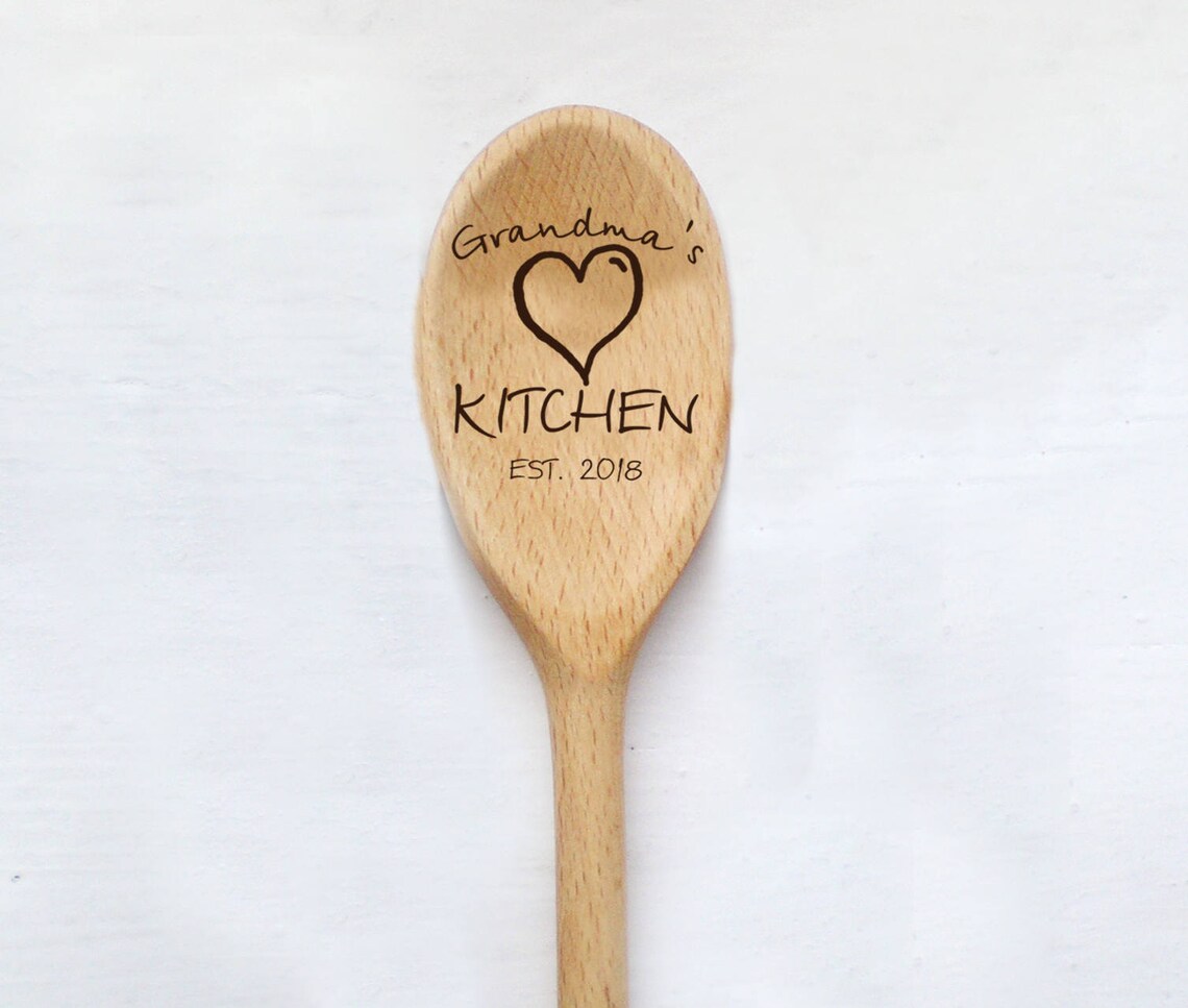 Personalized Wood Spoon for Grandma Gift Grandma's Kitchen | Etsy