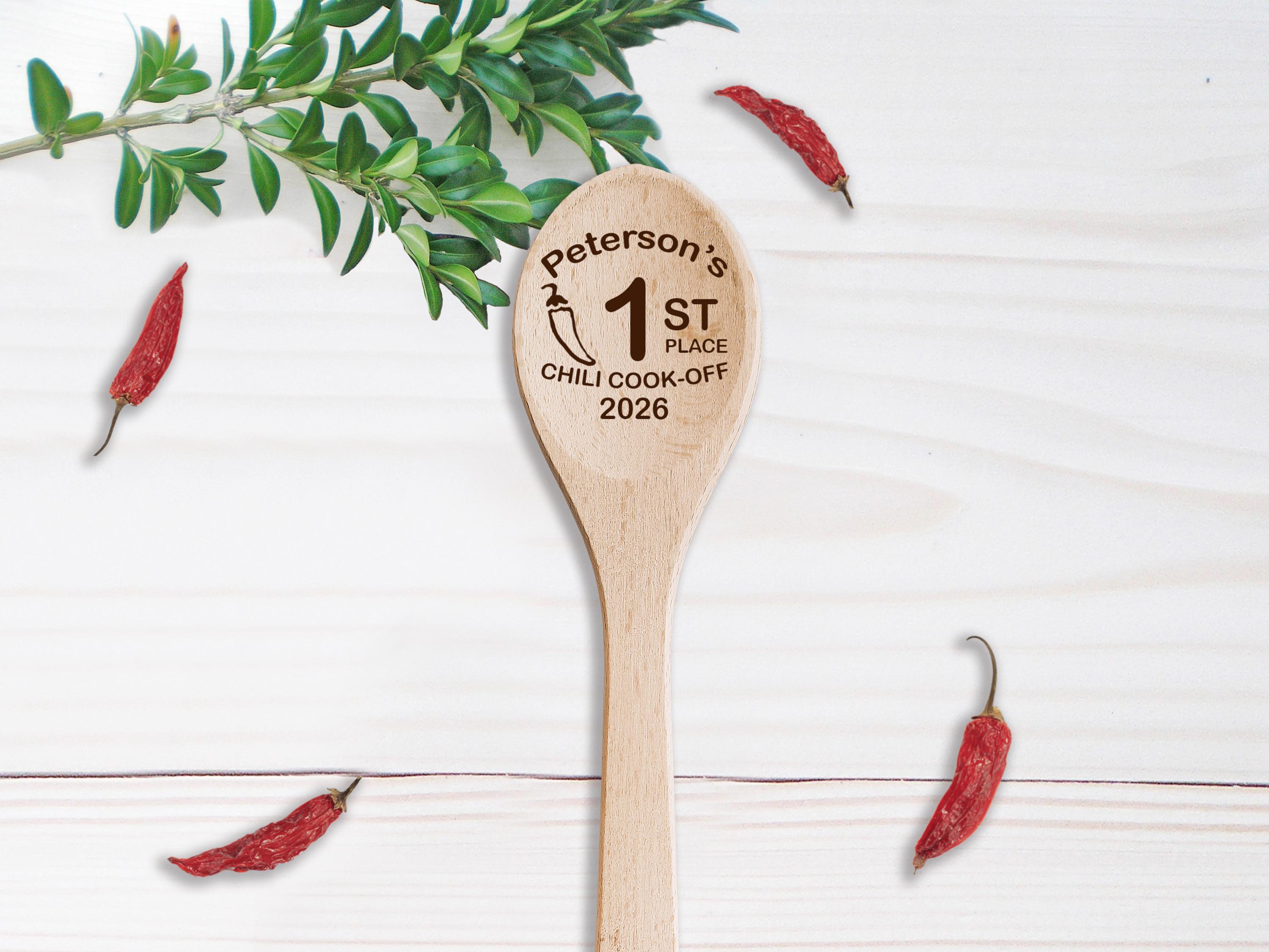 Chili Cook off 3 Spoons 1st 2nd 3rd Place Personalized Wood Chili ...