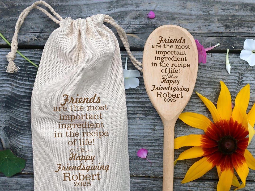 Personalized Spoon Custom Friendsgiving Favor Birthday Thank You Gifts ...