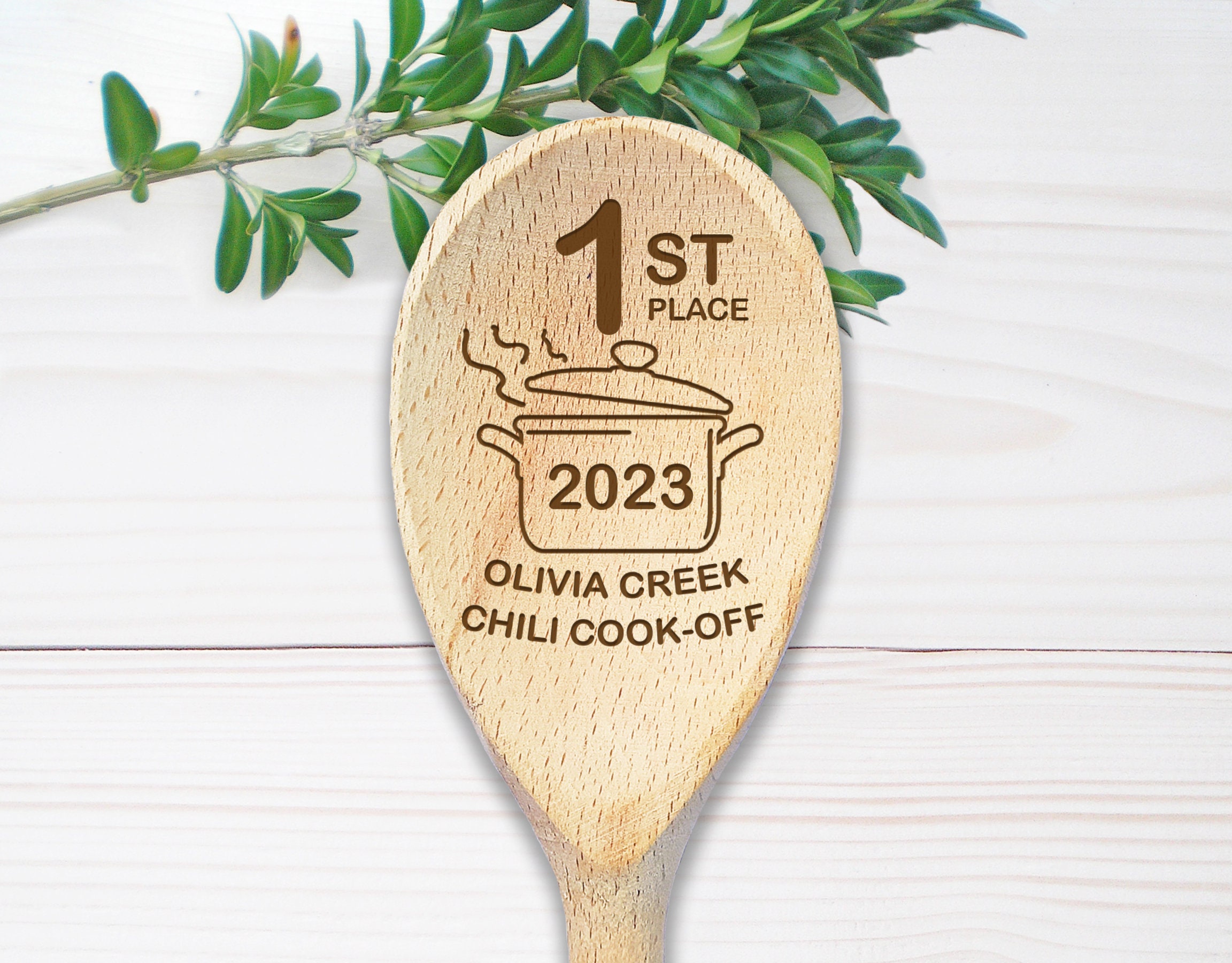 Chili Cook off Prizes Wooden Spoons Set of 3 Personalized Spoon Soup ...