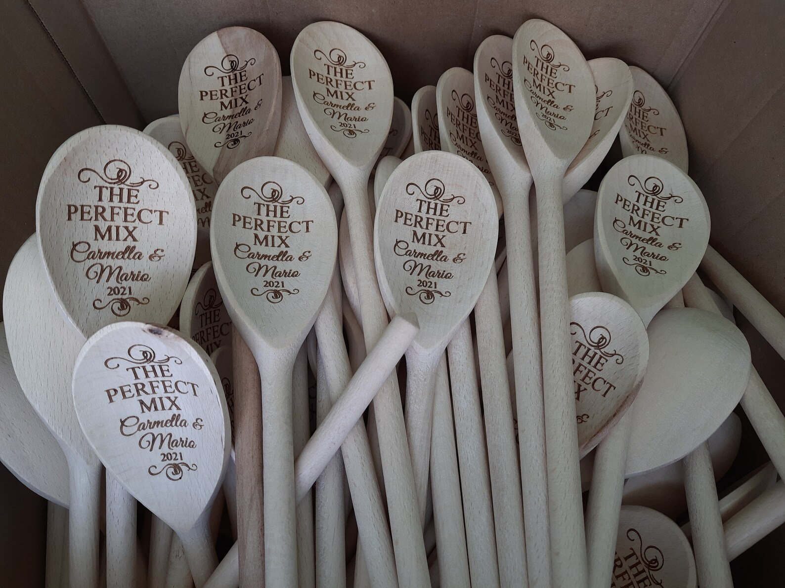 Bulk Order Wooden Spoons the Perfect Mix Personalized Bridal - Etsy