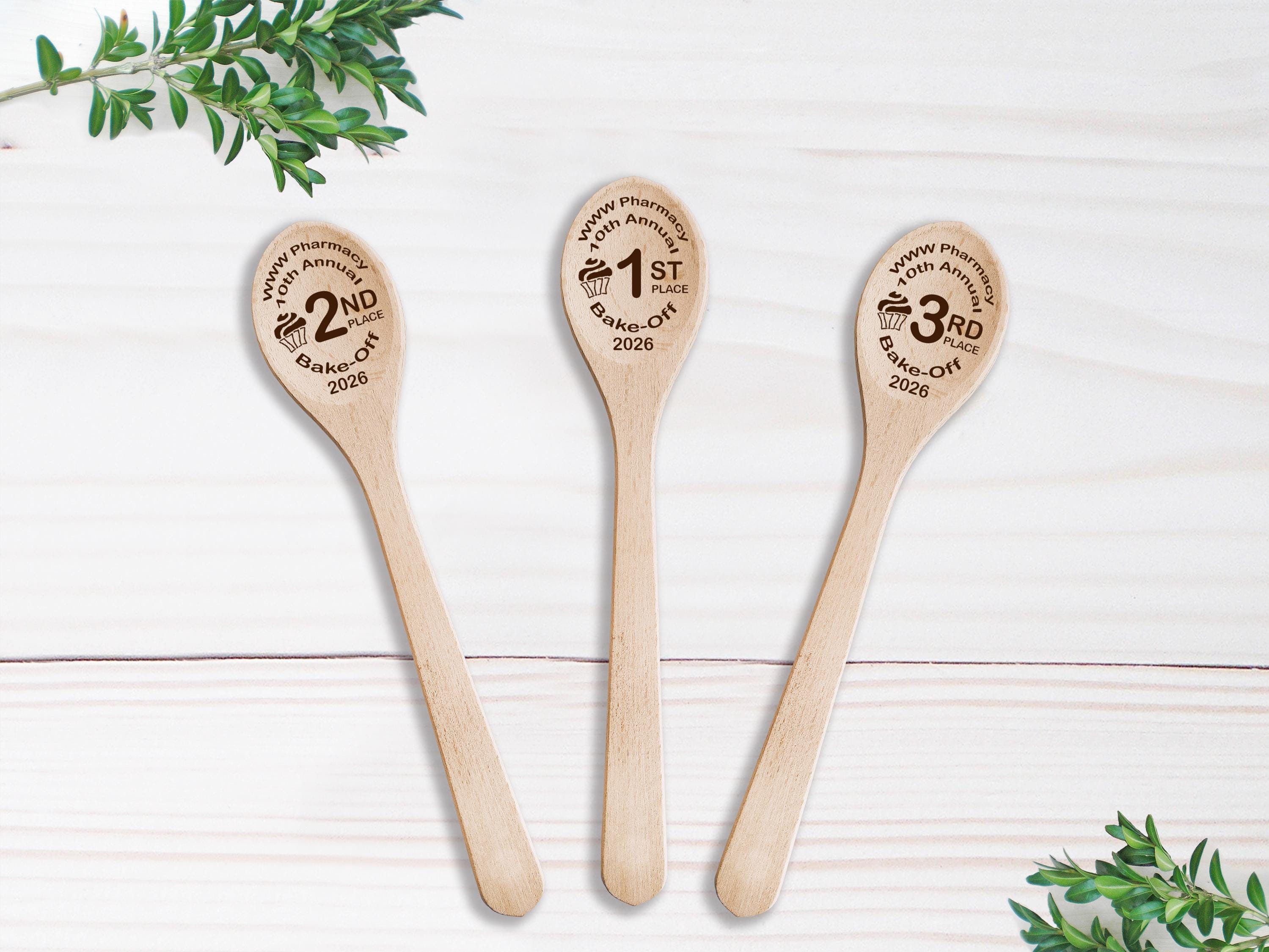Bake off Spoons Set of 3 Wooden Spoons 1st 2nd 3rd Places Baking Prize ...