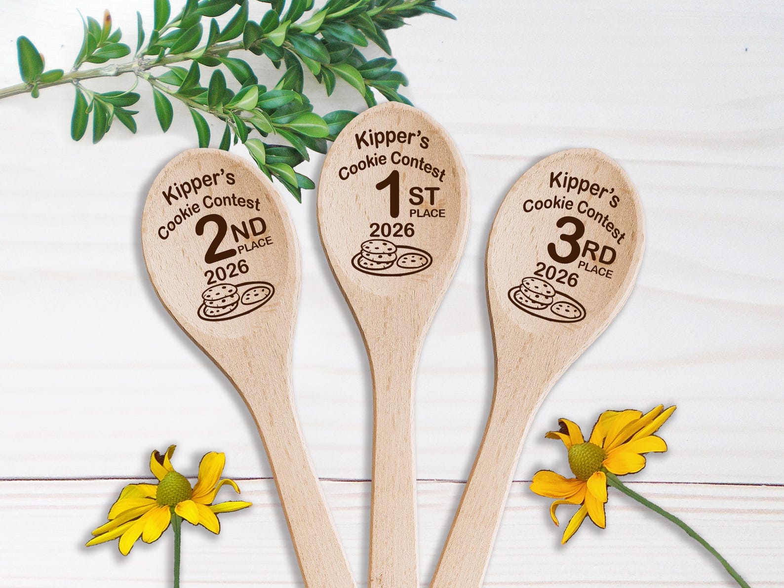 Cookie Contest Award 3 Wooden Spoons Personalized Dessert Bake-off ...