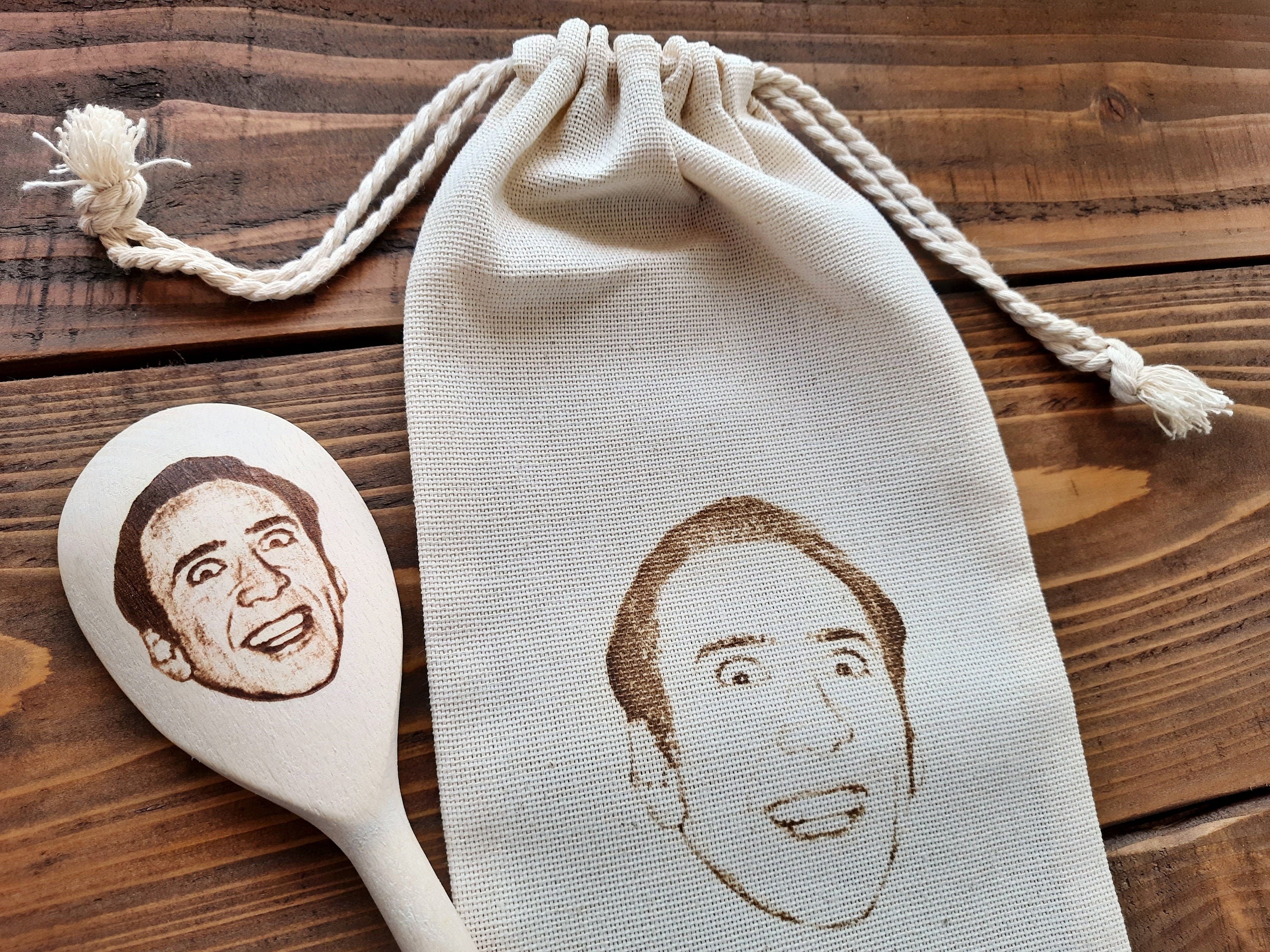 Nicolas Cage Face on Wooden Spoon Nic Cage on Things Nicolas | Etsy
