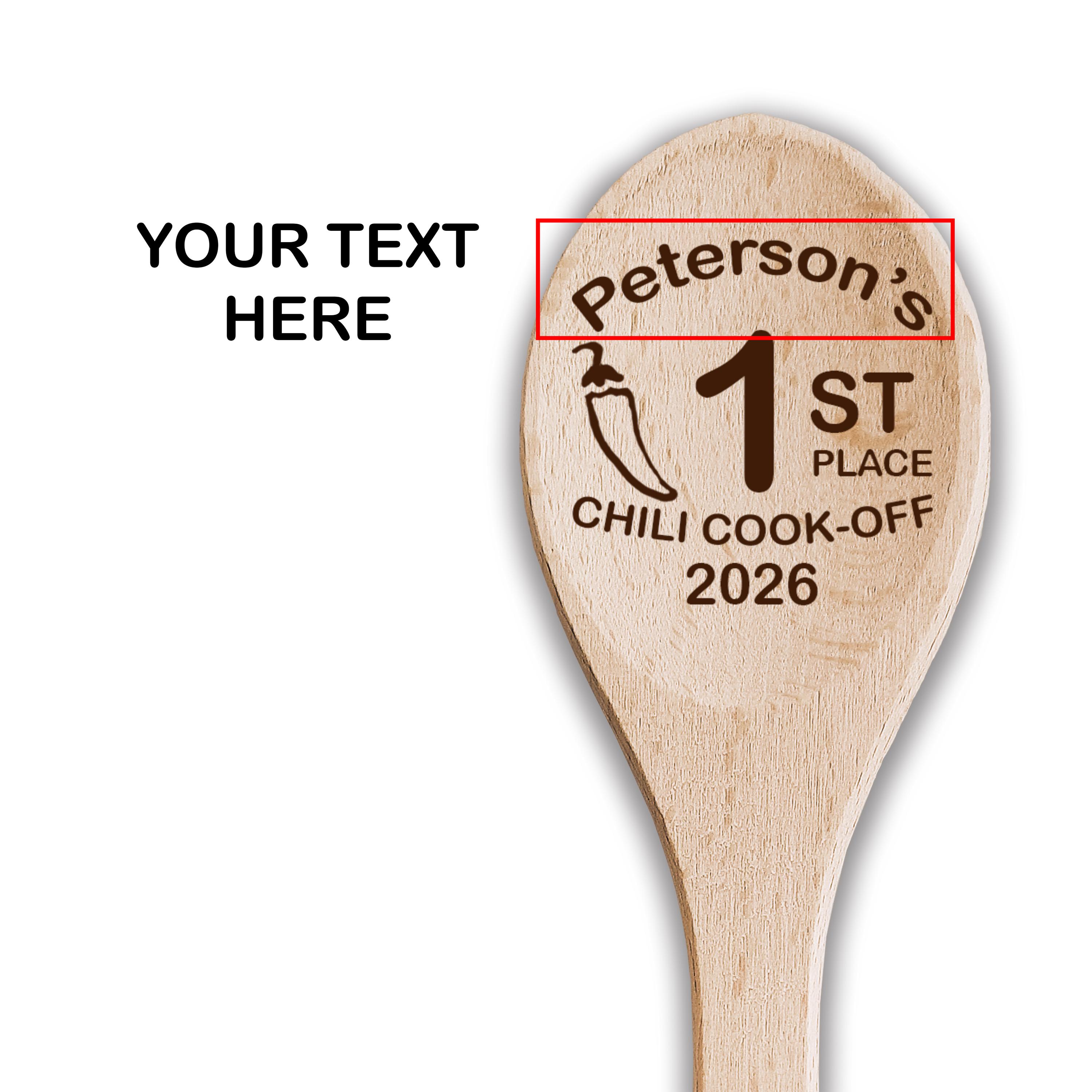 Chili Cook off 3 Spoons 1st 2nd 3rd Place Personalized Wood Chili ...