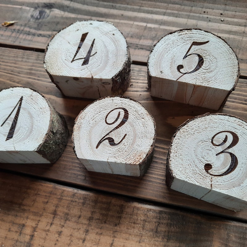 Birch Table Numbers - Etsy