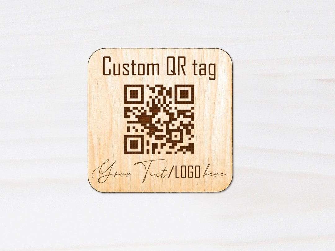Custom QR Tag Coasters QR Code Laser Engraved Drink Coasters ...