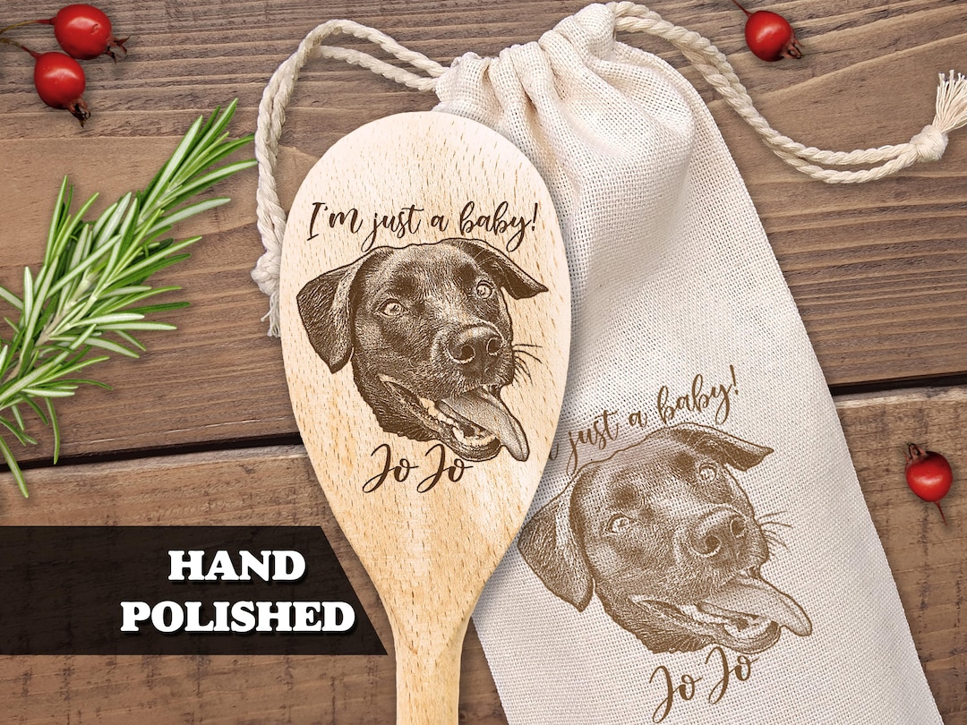 Your Dog Face on Wooden Spoon Custom Dog Gift Bespoke Photo Your Pet ...