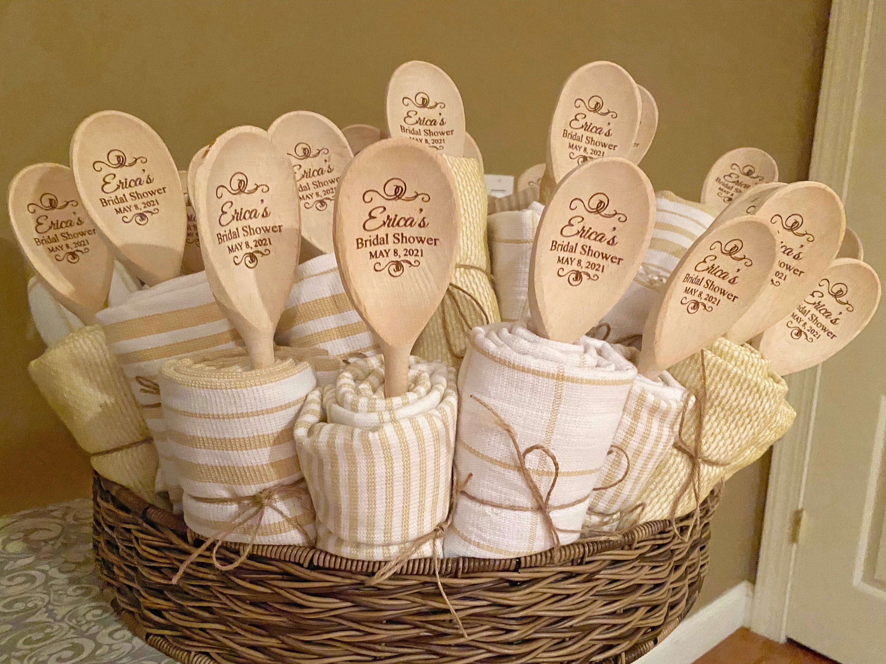 Bridal Shower Gift Engraved Wooden Spoon Bulk Favor Wedding - Etsy